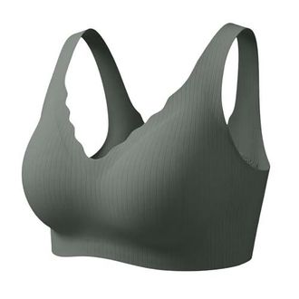 Generic Brassi&egrave;re c&ocirc;tel&eacute;e sans couture pour femme - Soutien-gorge confortable sans armatures avec larges bretelles, doux et extensible - Coussinets amovibles,