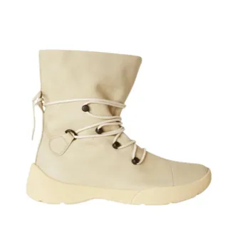 Loro Piana Schn&uuml;r-Wanderstiefel mit Kn&ouml;chelstulpen - - Shoes - Damen - Beige - 38 EU