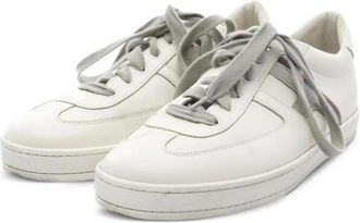 Herm&egrave;s baskets 00s Boomerang en cuir - Tons neutres