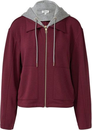 s.Oliver Sweatjacke Sweatshirt Scuba-Sweatjacke mit herausnehmbarem Einsatz