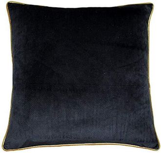 furn. Paoletti Signature Collection Meridian 55X55 Poly CUSH BLK/GOL, Schwarzes Gold, 55x55cm