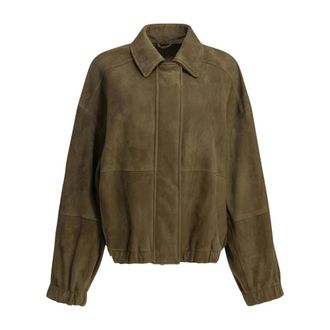 Brunello Cucinelli Wildleder-Bomberjacke - - Jackets - Damen - Gr&uuml;n - M
