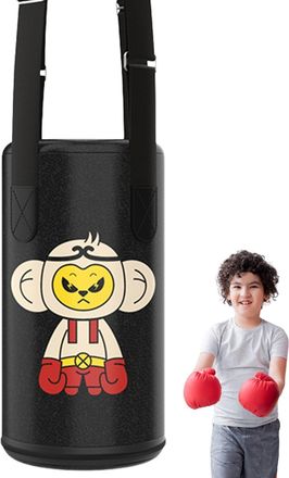 Generic Schwere Boxs&auml;cke - Boxsack f&uuml;r Kinder aus PU-Leder | Niedliche Speedbag mit h&auml;ngenden Riemen f&uuml;r Muay Thai, Judo, Karate, Boxen
