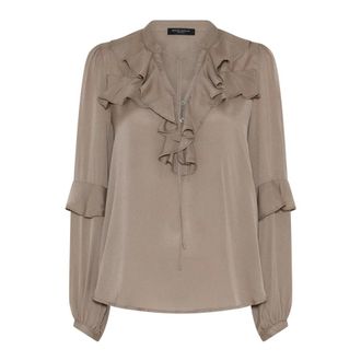 Bruuns Bazaar Kamille BBJ Olivia Blouse - Femme - Blouses et Chemises - Gris - Taille: 36 FR