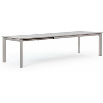 BIZZOTTO Ausziehbarer Tisch Konnor aus Aluminium-Teleskop-200-300x110 f&uuml;r Garten und Veranda -Rastin Grau