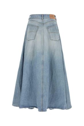 Balenciaga Godet Maxi Skirt - Blue