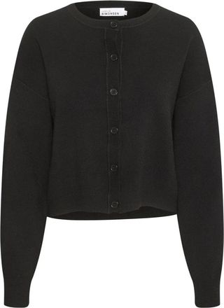 Karen by Simonsen Femme, Pulls, Noir, Taille: 36 FR Gilet Court en Tricot Doux Meteorite