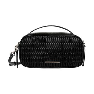 Calvin Klein Femme, Sacs, Noir, Taille: ONE Size Sac bandouli&egrave;re en cuir vegan noir pour appareil photo