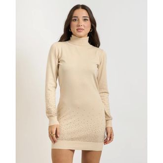 Yes-Zee YES Zee, Femme, Robes, Beige, Taille: 44 FR A002-Ru000222 Robe Tricot&eacute;e