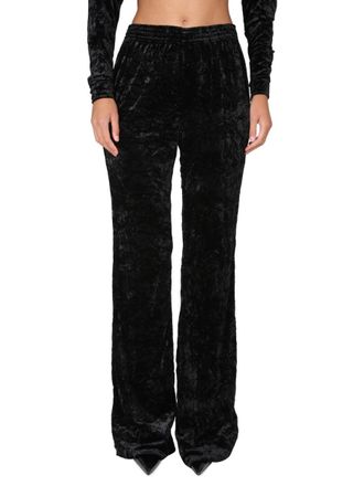 Saint Laurent Wide-Leg Polyester Trousers - Black