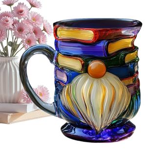 Generico Hei&szlig;getr&auml;nketassen, realistische 3D-Keramiktasse mit Buch - Tasse f&uuml;r hei&szlig;en Kaffee - f&uuml;r Leseliebhaber, Familie, Freunde, Tee, Schokolade, Getr&auml;nke, 