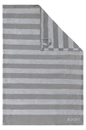 Joop Geschirrtuch, Grau, Textil, Streifen, 50x70 cm, Oeko-Tex Standard 100, saugf&auml;hig, Aufh&auml;ngeschlaufe, strapazierf&auml;hig, angenehm weich, hochwertige Quali
