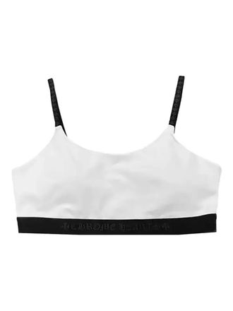 Chrome Hearts logo-detail sports bra - Blanc