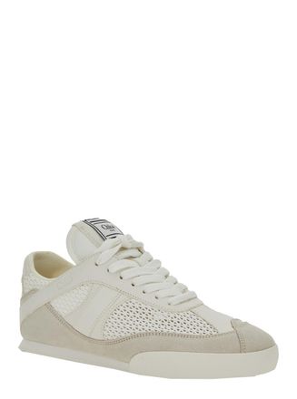 Chlo&eacute; Womens White Sneakers With Logo Details Acetate Trainers