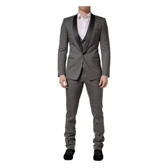 Dolce & Gabbana Homme, Costumes, Gris, Taille: S Costume 3 pi&egrave;ces crois&eacute;