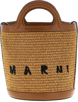 Marni Femme, Sacs, Brun, Taille: ONE Size Small Tropicalia Bucket Bag