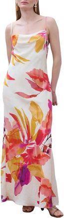 Lola Casademunt Femme, Robes, Multicolore, Taille: 38 FR Robe maxi fleurie &agrave; fines bretelles