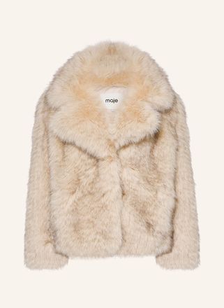 Maje Kunstfell-Jacke beige