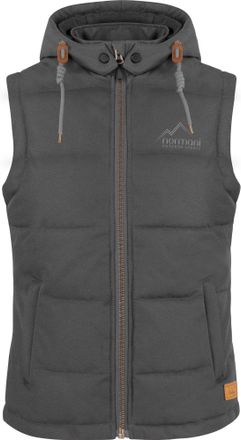 Normani Damen Steppweste Winddichte Winterweste &Auml;rmellose Outdoor Weste mit Kapuze, Stehkragen und Seitentaschen Farbe Anthrazit Gr&ouml;&szlig;e XL