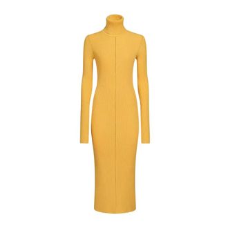Marni Geripptes Midikleid mit Rollkragen - - Dresses - Damen - Gelb - 2XS