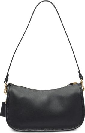 Coach Mini Calf Leather Shoulder Bag - Black