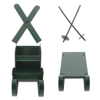 Garneck Weihnachtsschlitten Satz aus Kunststoff Kleiner Schlitten Skibrett Deko Gr&uuml;n Leichte Tischdekoration f&uuml;r Weihnachtsfeier Fotohintergrund