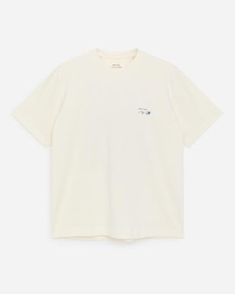 Arket CAF&Eacute; T-Shirt Mit Print -Wei&szlig;