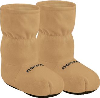 Normani Körnerpantoffeln - Hausschuhe für die Mikrowelle - Hausstiefel mit Leinsamenfüllung - extra hoher Schaft Farbe Apricot Größe L=41/45