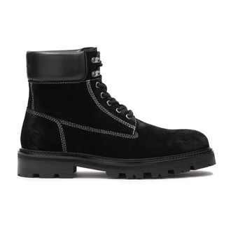 Kazar Wildlederstiefel mit glattem Leder-Einsatz - - Shoes - Herren - Schwarzk - 44 EU