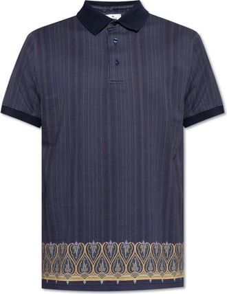 Etro Homme, Tops, Bleu, Taille: L Polo &agrave; motifs
