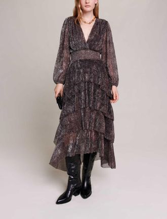Maje Langes R&uuml;schenkleid - Braun - Gr&ouml;&szlig;e 32 - Maje