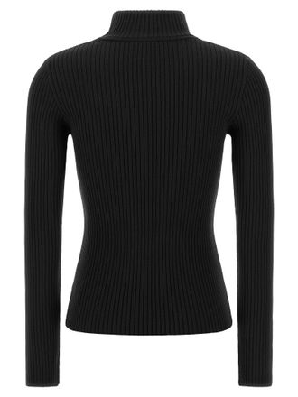 Courr&egrave;ges Ribbed High-Neck Sweater - Black