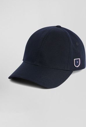 Eden Park Casquette Bleu Marine Badge Gomme Galon Tricolore