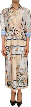 Liu Jo Femme, Robes, Multicolore, Taille: 40 FR Abito Crema