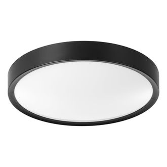 Eglo LED Deckenleuchte Musurita, 1 flammige Deckenlampe, Wohnzimmerlampe, K&uuml;chenlampe aus Stahl und Kunststoff, Flurlampe Decke in Schwarz, Wei&szlig;, &Oslash; 44 cm