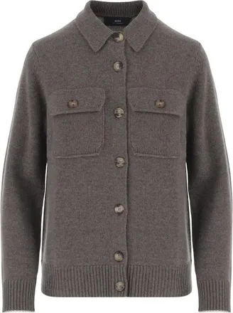 arch4 Kaschmir-Strickjacke mit Pattentaschen - - Knitwear - Damen - Braun - XS