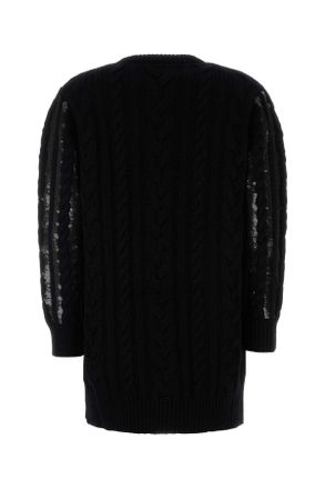Max Mara Womens Black Wool Blend Mambo Sweater Dress Nero Exterior: Cashmere Maglieria