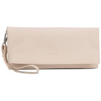 Expatri&eacute; Clutch Beige Marie Damen Handtasche aus Veloursleder Imitat - PU Ledertasche Abendtasche Umh&auml;ngetasche Tasche Schultertasche - Elegante Clutch & Schul