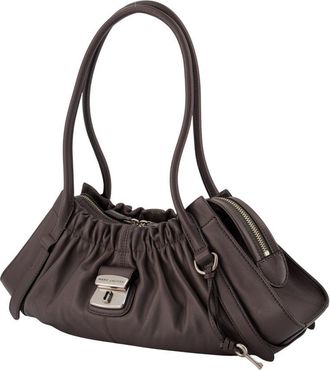 Marc Jacobs Womens The Satchel Shoulder Bag - Marc Jacobs Leather Brown Lambskin Shoulder-Hobo-Bags