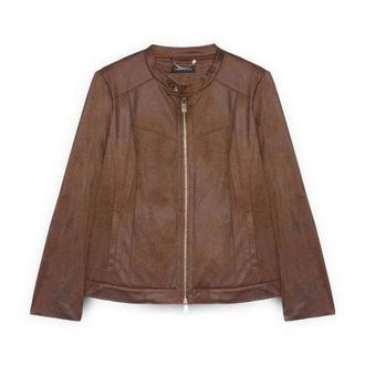 Fiorella Rubino Damen, Jacken, Braun, 3XLGr&ouml;&szlig;e