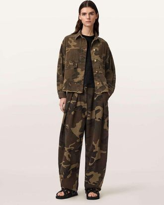 AllSaints Hettie - Hemdjacke in Military-Gr&uuml;n