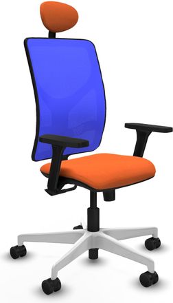 Piqueras y Crespo B&uuml;rostuhl mit hoher R&uuml;ckenlehne, mit 3D-Armlehnen, h&ouml;henverstellbare Lendenwirbelst&uuml;tze und festes Kopfteil, ausgestattet mit 3 Positionen und Schneid