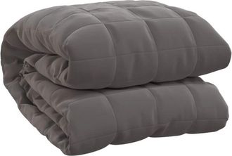 vidaXL Gewichtsdecke Grau 135x200 cm 10 kg Stoff Vidaxl