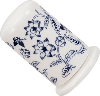 DOITOOL Keramischer Zahnstocherhalter mit Deckel Wei&szlig; blaues Porzellan Langlebige Vorratsdose f&uuml;r K&uuml;che und Esszimmer Stilvoller Zahnstocherbeh&auml;lter Leicht zu