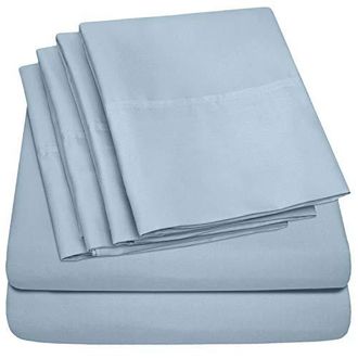 Sweet Home Collection 6 Piece Bed Sheets 1500 Thread Count Deep Pocket Fine Mikrofaser-Taschenset - extra Kissenbezüge, tolles Preis-Leistungs-Verhältnis, California King S