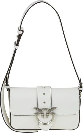 Pinko Pinko Hobo Bags - Slouchy White Leather Shoulder Bag With Removable - Gr. unisize - in Wei&szlig; - f&uuml;r Damen