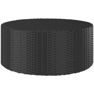 vidaXL Vidaxl - Table &agrave; th&eacute; Noir 68x68x30 cm R&eacute;sine tress&eacute;e