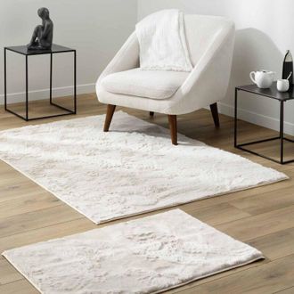 Douceur d'Int&eacute;rieur Douceur Dint&eacute;rieur - Tapis imitation fourrure - 120x170 cm - Naturel - Naturel
