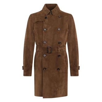 Moorer Doppelreihige Lederjacke - - Coats - Herren - Braun - M