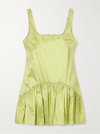Simone Rocha Taffeta Peplum Top - Green